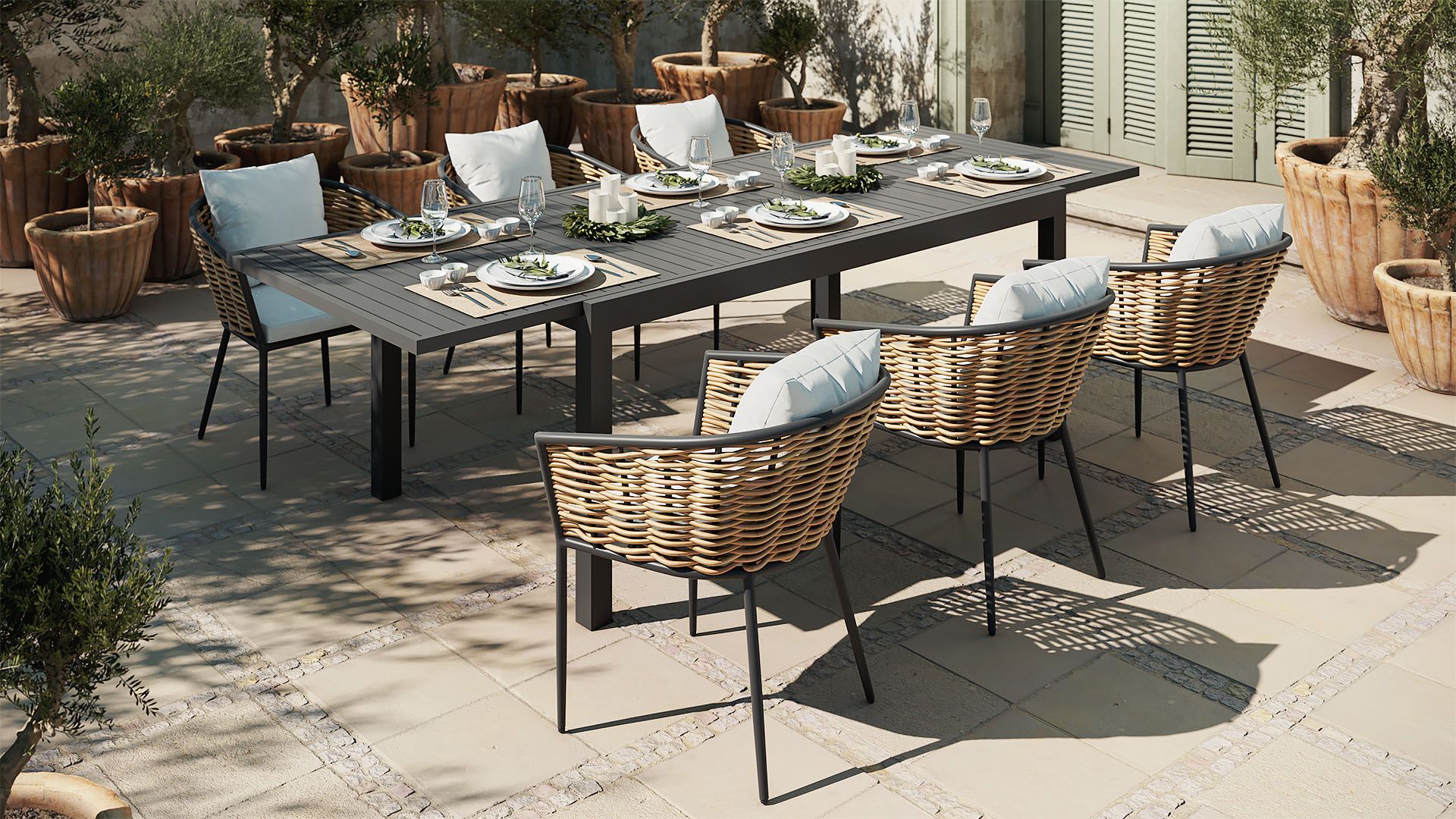ARTELIA Dahlia Dining L Ensemble table et chaises | artelia.fr