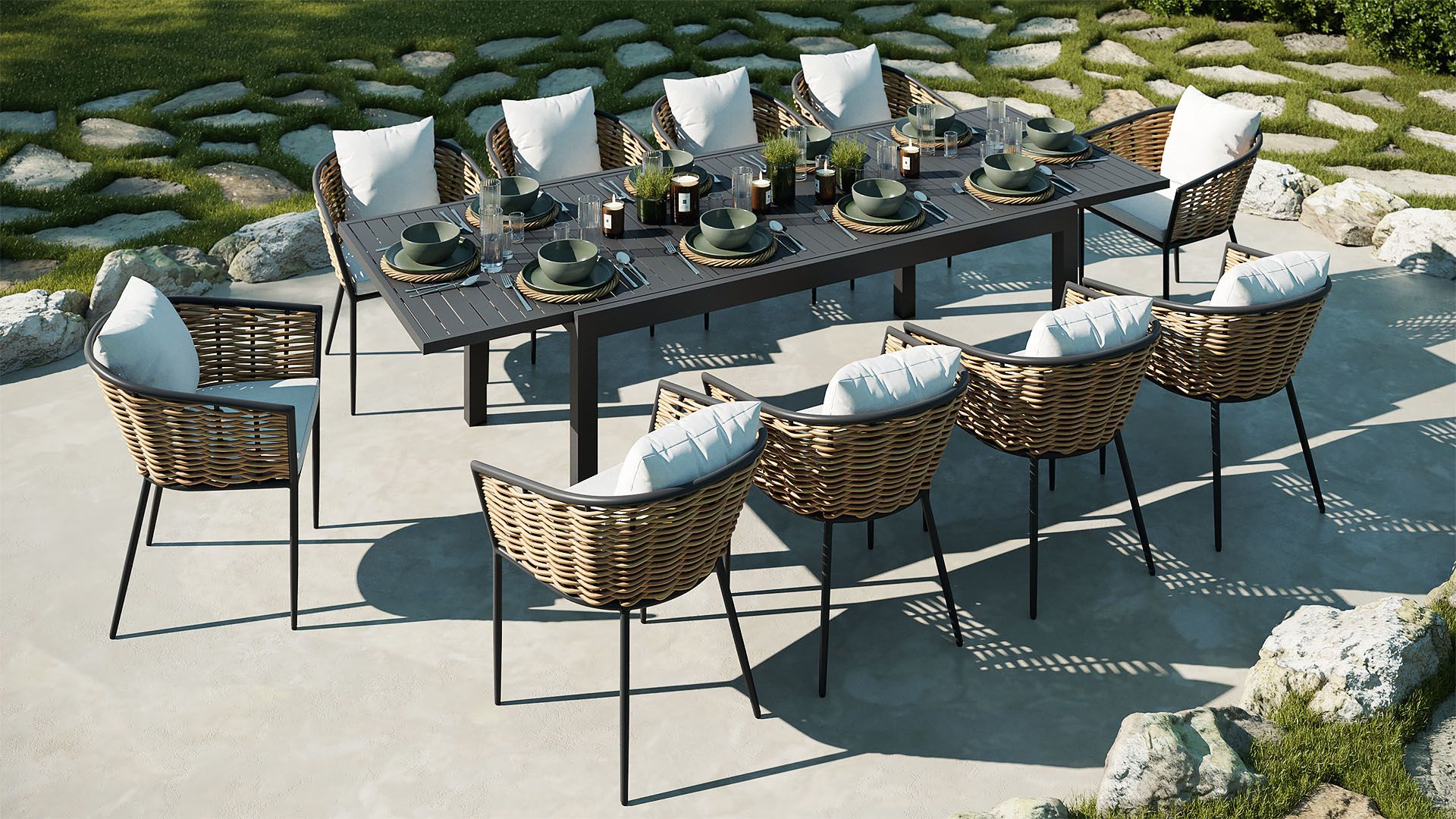 ARTELIA Dahlia Dining XXL Ensemble table et chaises | artelia.fr